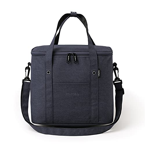 Vodiver Lunch Bag for Women Men,Leakproof Lunch Box Insulated Large Lunch Cooler Bag for Outdoor Picnic Travel Work(Navy Blue)