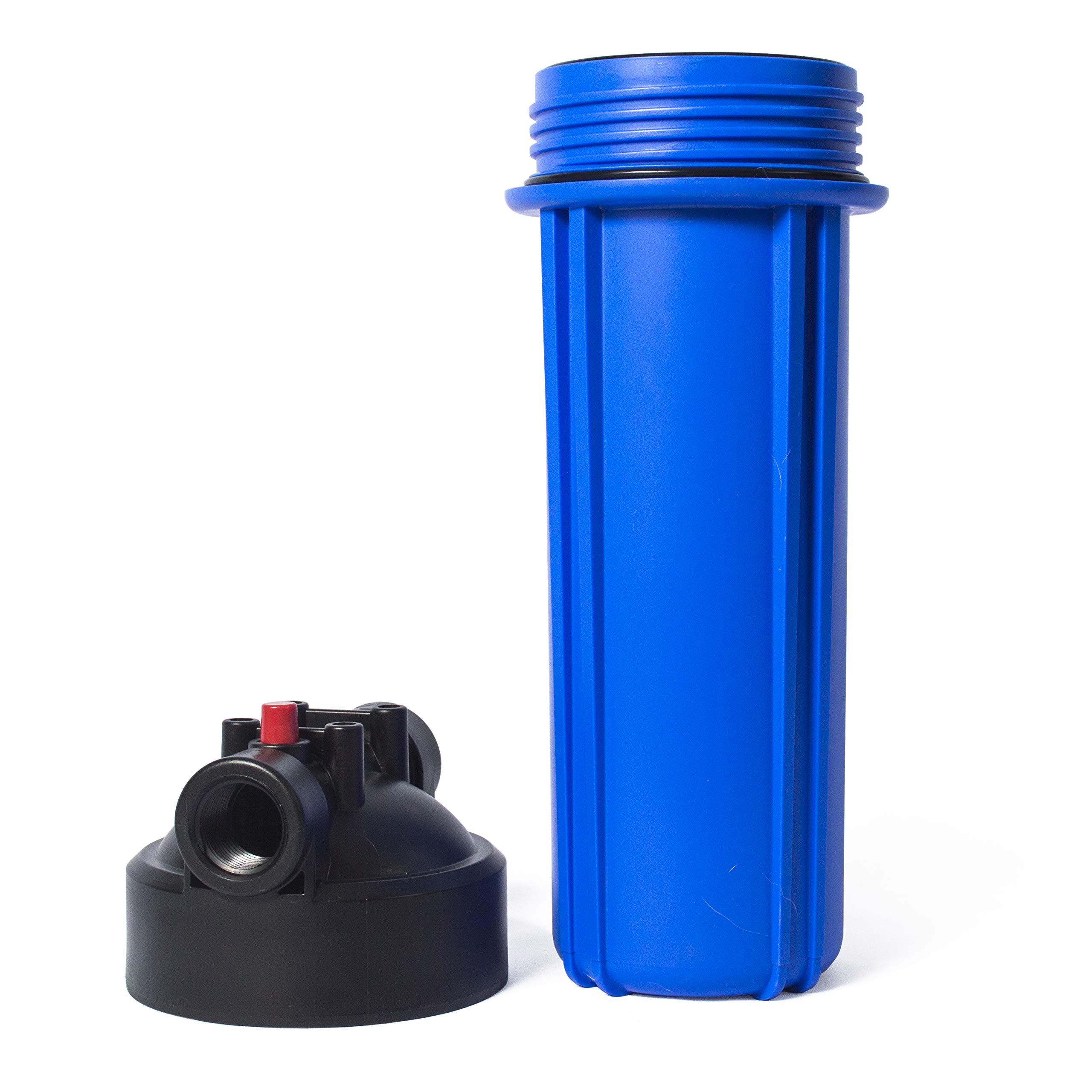 Pro Water Parts Standard 2.5x10 Blue Filter Housing 1/2" NPT with Pressure Release