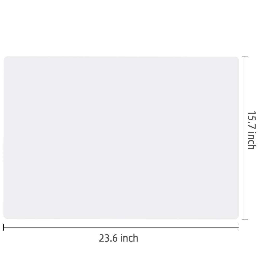 Webake Extra Large Silicone Mat For Countertop, Multipurpose Nonstick Heat Resistant Mat 23.6" x 15.7" for Baking, Rolling Dough, Fondant, Resin Expoxy, Craft, Jewerly (White)