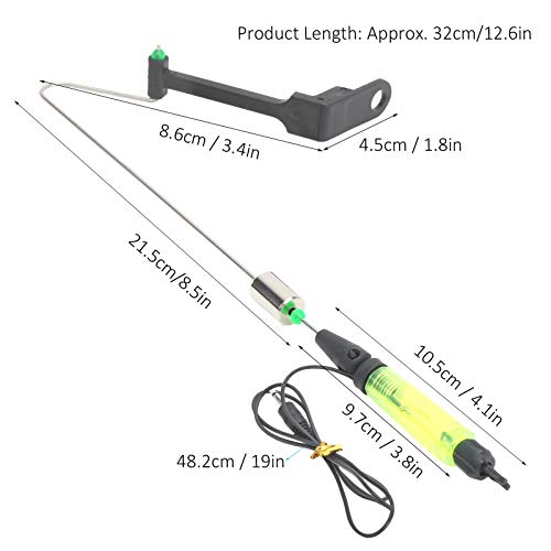Yeuipea Fishing Bite Alarm,Fishing Bite Indicator Alarm Sensitive Adjustable Weight Stainless Steel Fishing Tool Accessories