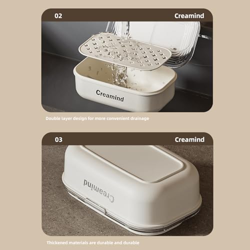 Soap Bar Container, Double Layer Soap Case with Lid, Long Lasting Wear Resistant Soap Holder, Durable Stain Resistant Shower Tray Accessories for Travel Camping Outdoor Gym Bathroom