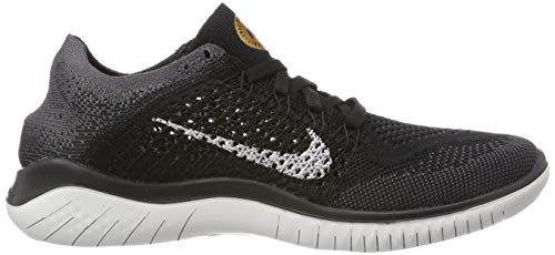 Nike Women's WMNS Free RN Flyknit 2018, Black/VAST, Black, Size 8.5
