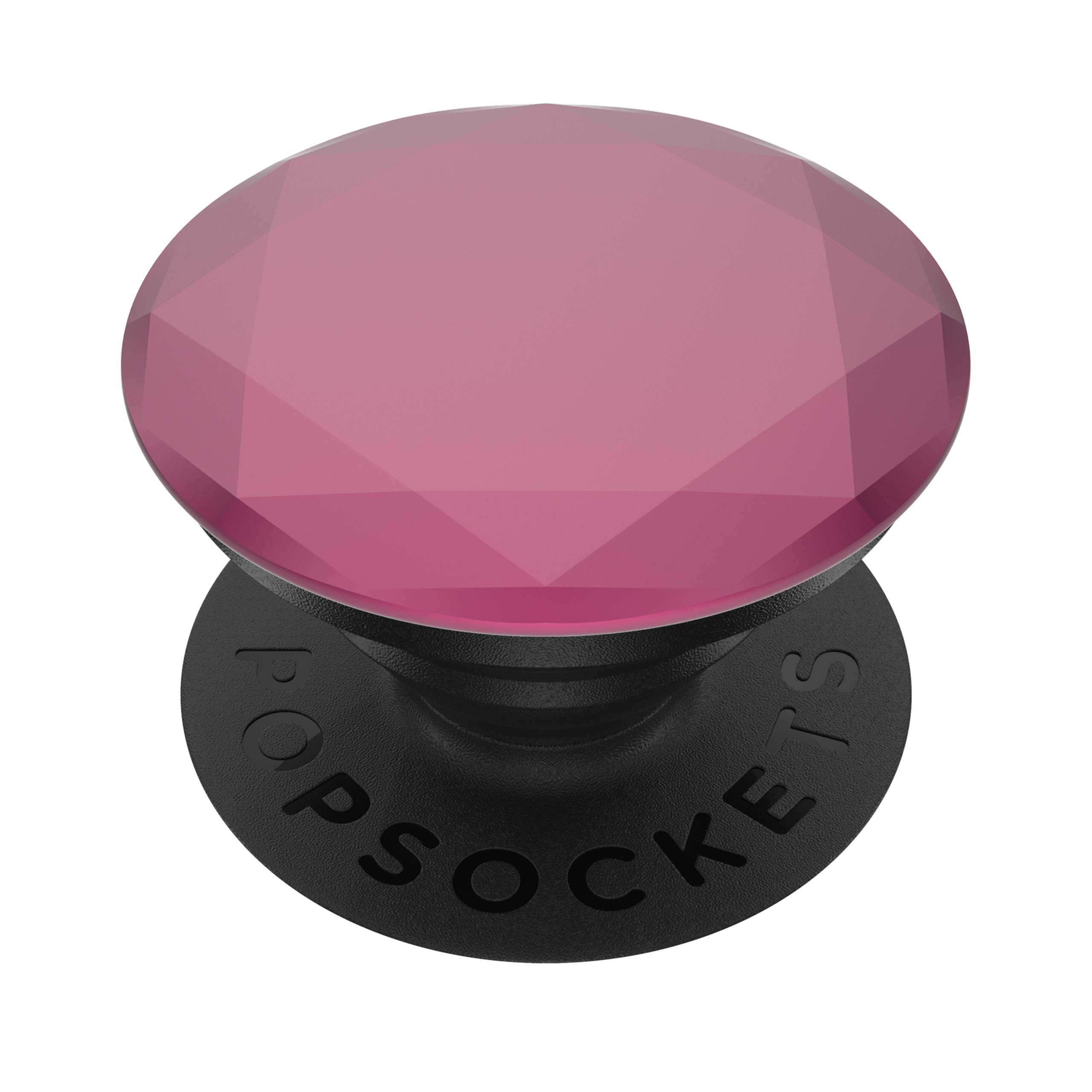 PopSockets PopGrip: Phone Grip and Phone Stand, Collapsible, Swappable Top, Metallic Diamond Plum Berry