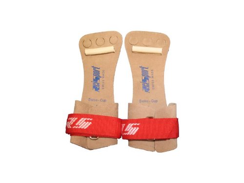 Reisport Men's Hook & Loop High Bar Grip, Small, Gymnastic Grips, Men and Boys Gymnastics Training, Long Lasting, Leather, Safe Grip, Gymnastic High Bar Grips