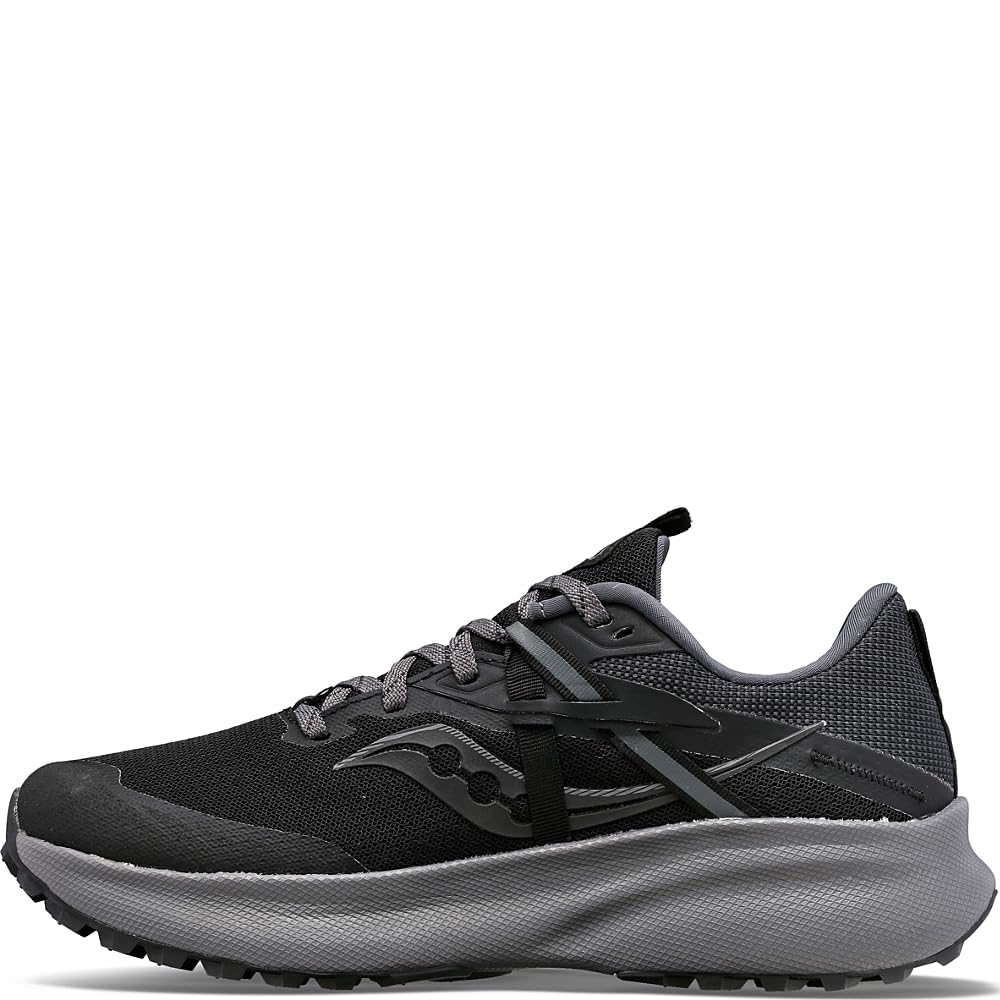 Saucony Women's Ride 15 TR Gore Tex Trail Running Shoe, Black/Charcoal, 8.5