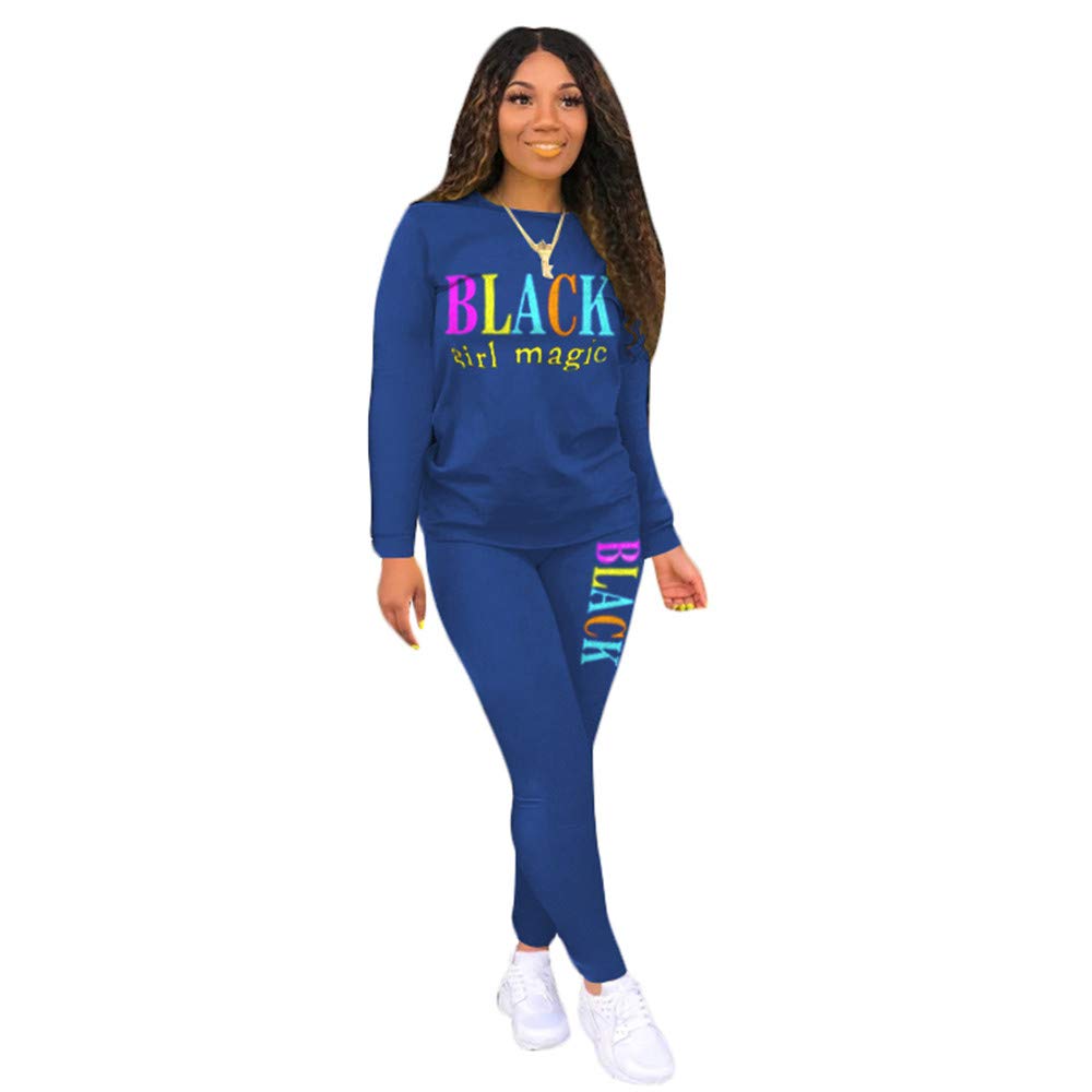 Remelon Women Two Piece Outfits Sweatsuit - Casual Long Sleeve Pullover Top Bodycon Pants Sets Loungewear Tracksuits