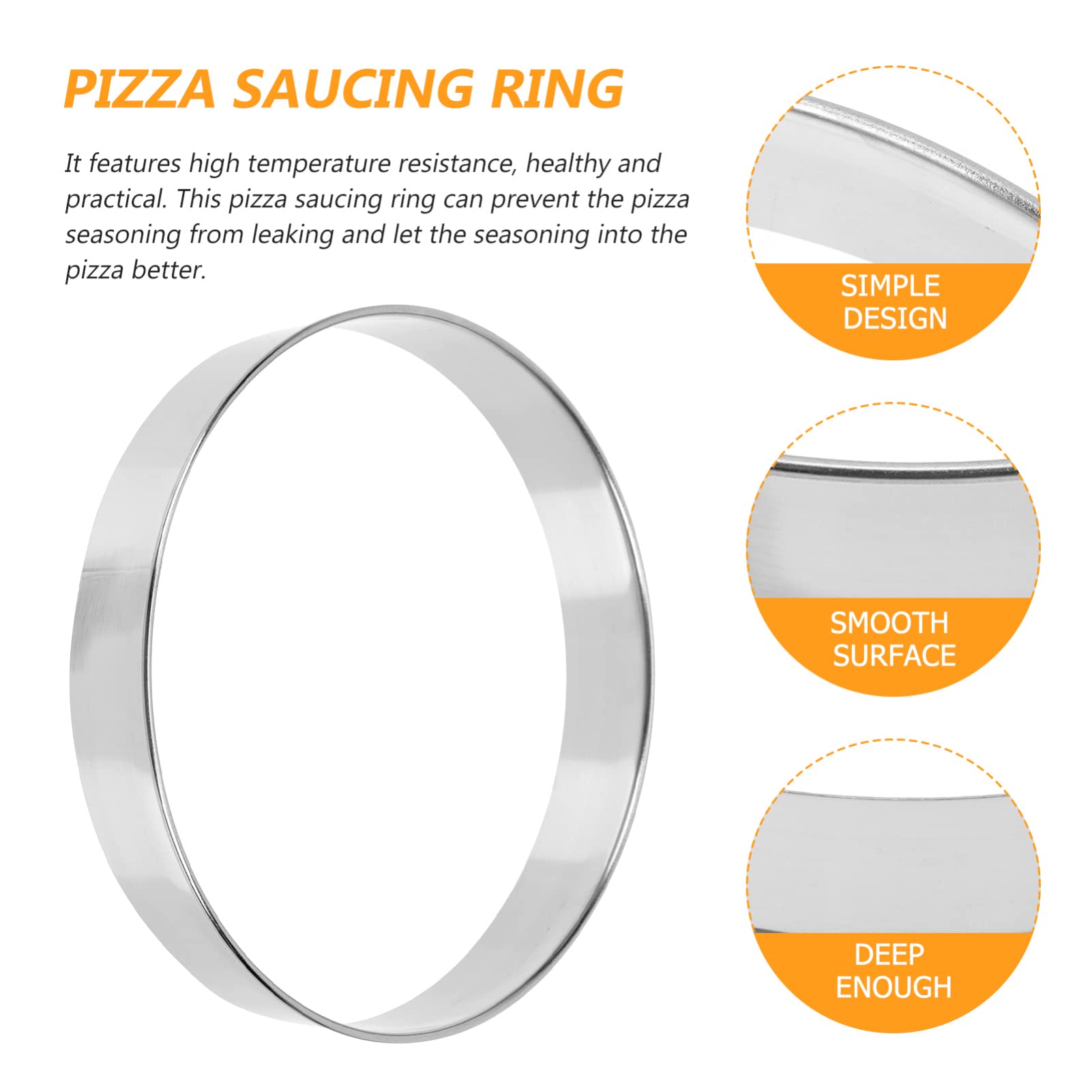 YARDWE Stainless Steel Pizza Rings, 10 inch Round Pastry Cake Rings Molds, Egg Pancake Rings for Cooking Baking Cooking Rings Pie Cutter Round Cookie Cutters