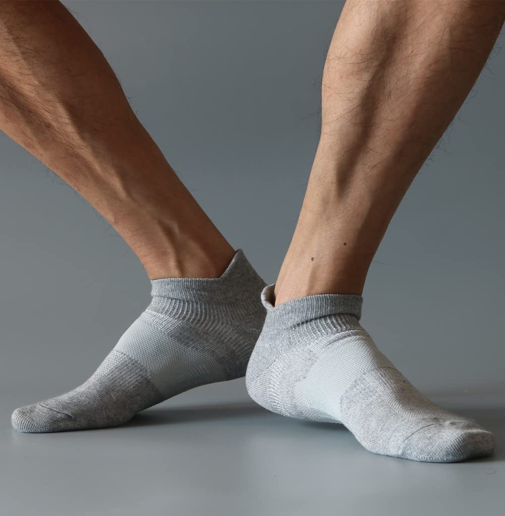 WIFFGO Compression Socks For Men 6 Pairs Ankle Athletic Mens Socks Running Cycling Support Outdoor Sports Gear No Show Socks
