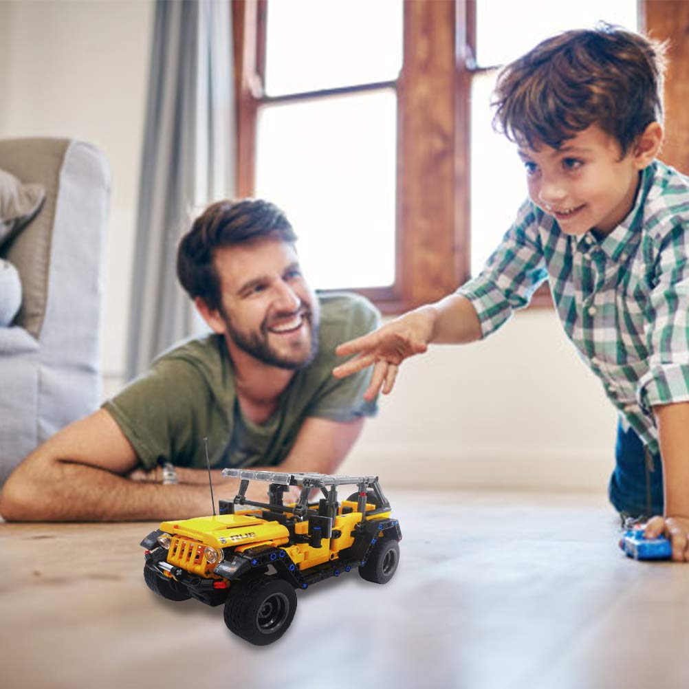 Racing Car Set,Building Blocks Kit Set;Adult Truck Model Toy for Boy (601PCS) (Yellow)