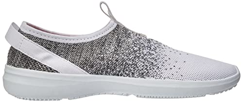Speedo Women's Water Shoe Surfknit Pro, White/Grey/Black, 8