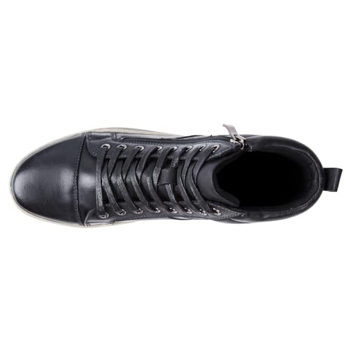 Propét Mens Lucas Hi Skate Shoe, Black, 14 US