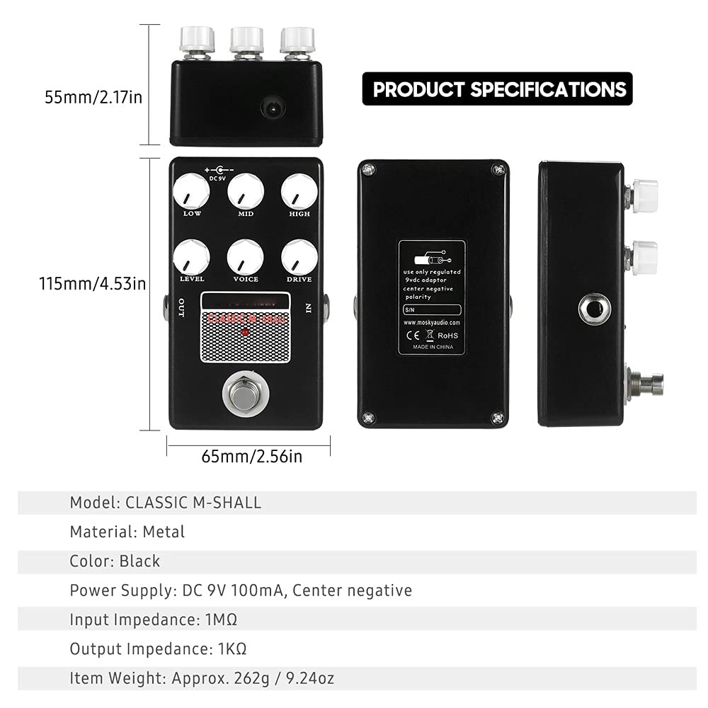 WYFDP Classic M-Shall Speaker Simulator Cabinet Simulator Guitar Effect Pedal Guitar Pedal Speaker Simulation for Guitar