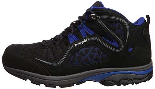 Propét Women's Peak Shoe, Black/Royal Blue, 09 D US