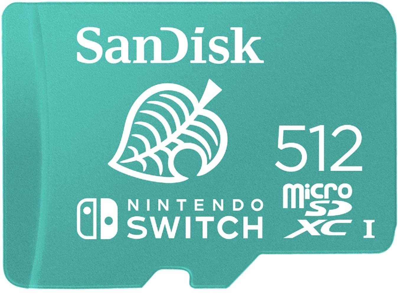 SanDisk MicroSD Card 512GB Nintendo Switch Memory Card Works with Nintendo Switch OLED, Switch and Switch Lite (SDSQXAO-512G-GNCZN) C10 Bundle with (1) Everything But Stromboli MicroSD Card Reader