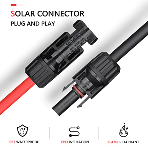 YXGOOD Solar Crimping Tool for Solar Panel Cable with 12 Pairs Solar Connectors, 1PCS Solar Crimper, 2 PCS Spanner Wrench, Crimper Tool for 2.5/4/6mm² Solar PV Wire