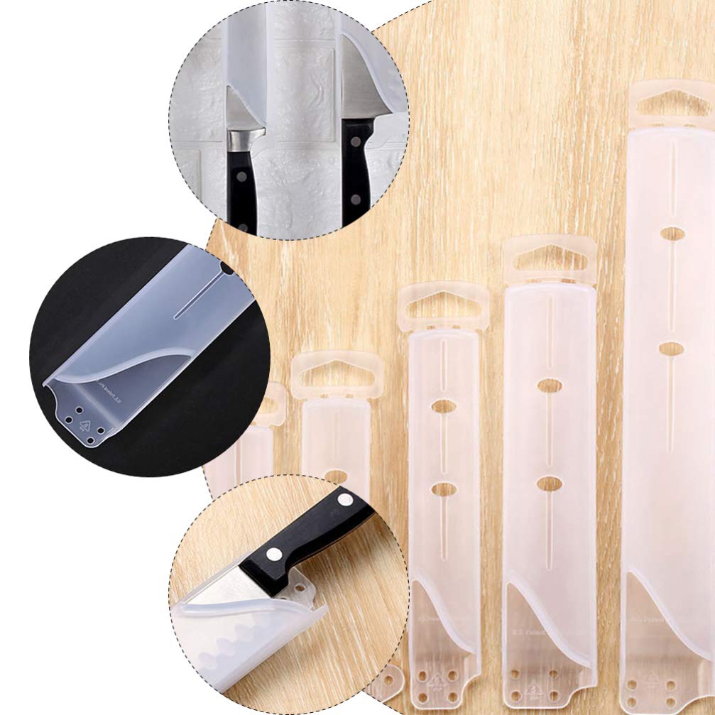 YARNOW 6pcs Knife Guards Universal Knife Cover Professional Knife Protector Plastic Knife Guards for Home Kitchen