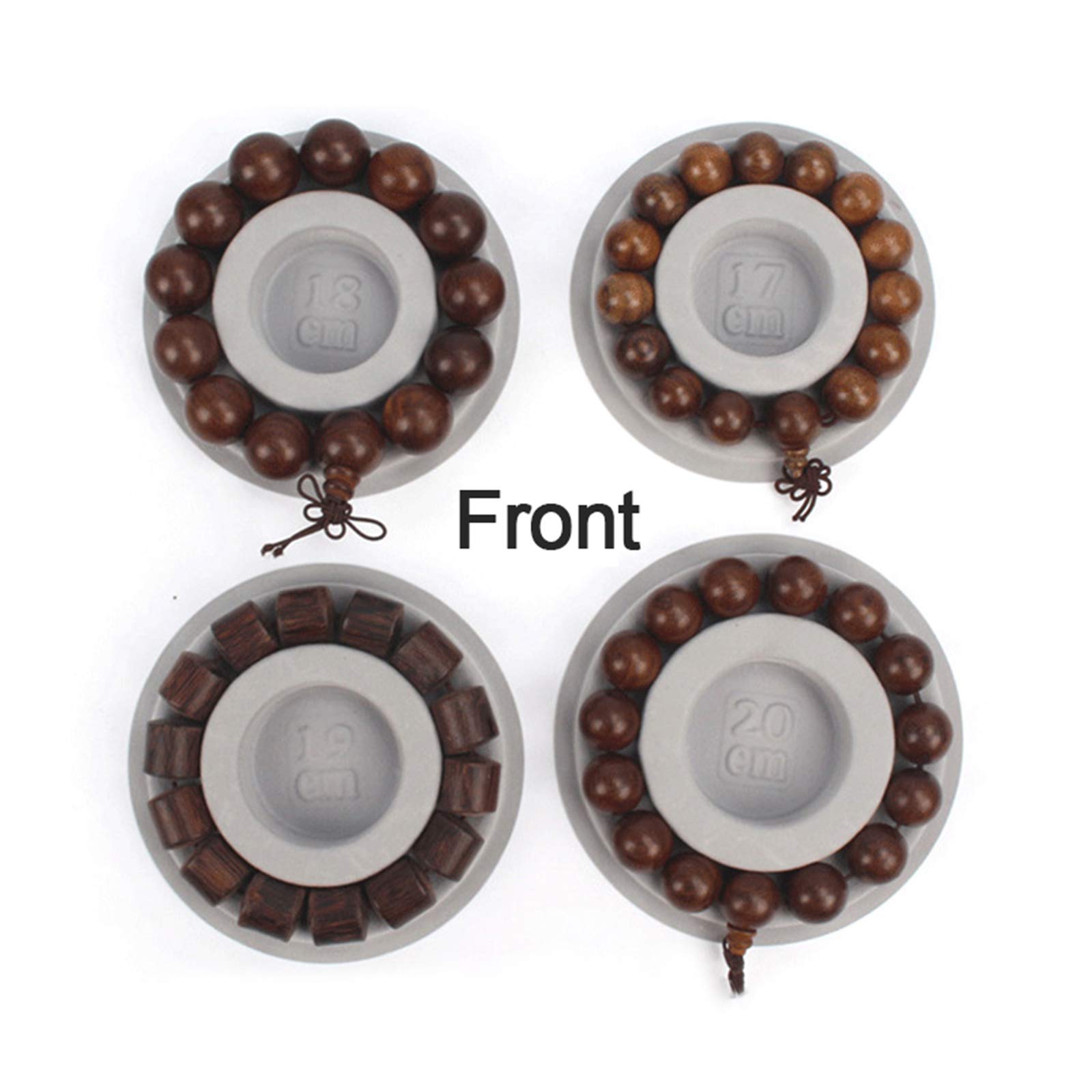 Qingsi 5 Pcs Various Sized Bead Design Board Bracelet Design Board Flocked Bead Board Necklace Beading Jewelry Organizer Tray DIY Jewelry Making Tray