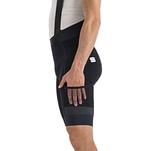 Sportful Men’s Supergiara Bibshort for Road and Gravel Biking I Cycling - Black - X-Large