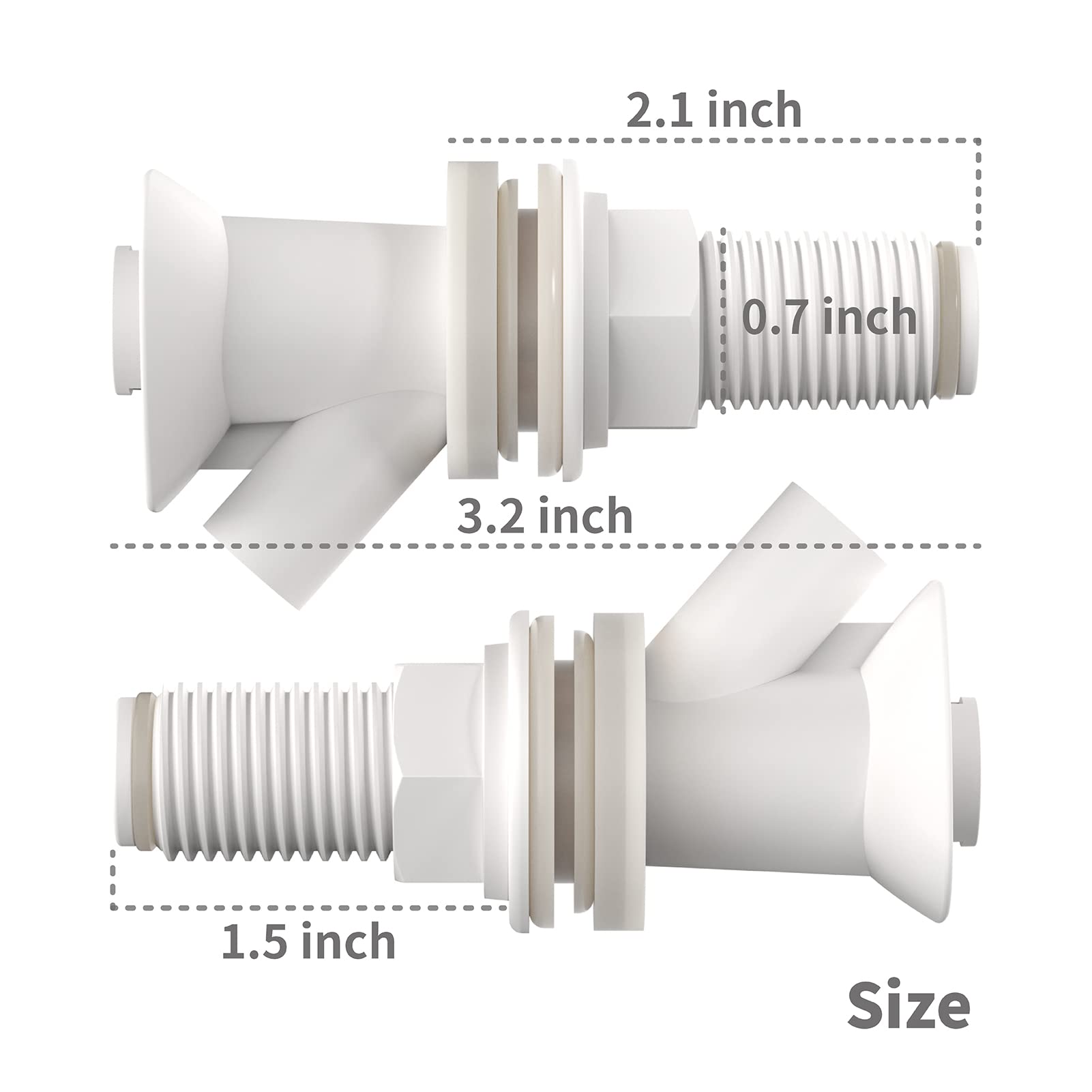 ZAITOE Water Cooler Spigot for Rubbermaid Gott Cooler Valve, Push-Button Plastic Cooler Faucet with Seal Ring, Water Juices Beverages Dispenser Replacement Spigot (Pack of 2)