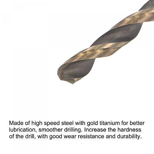 uxcell High Speed Steel Hex Shank Twist Drill Bit, 5mm Drilling Dia with 1/4 Inch Hex Shank 105mm Length