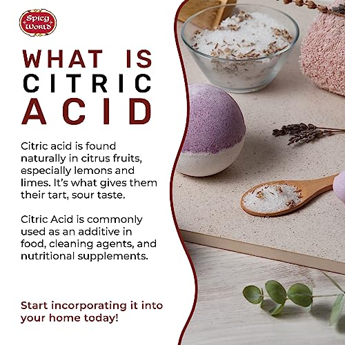Spicy World Pure Citric Acid, 10 Pound - Food Grade & Non-GMO- Natural Food Preservative, Beauty Ingredient