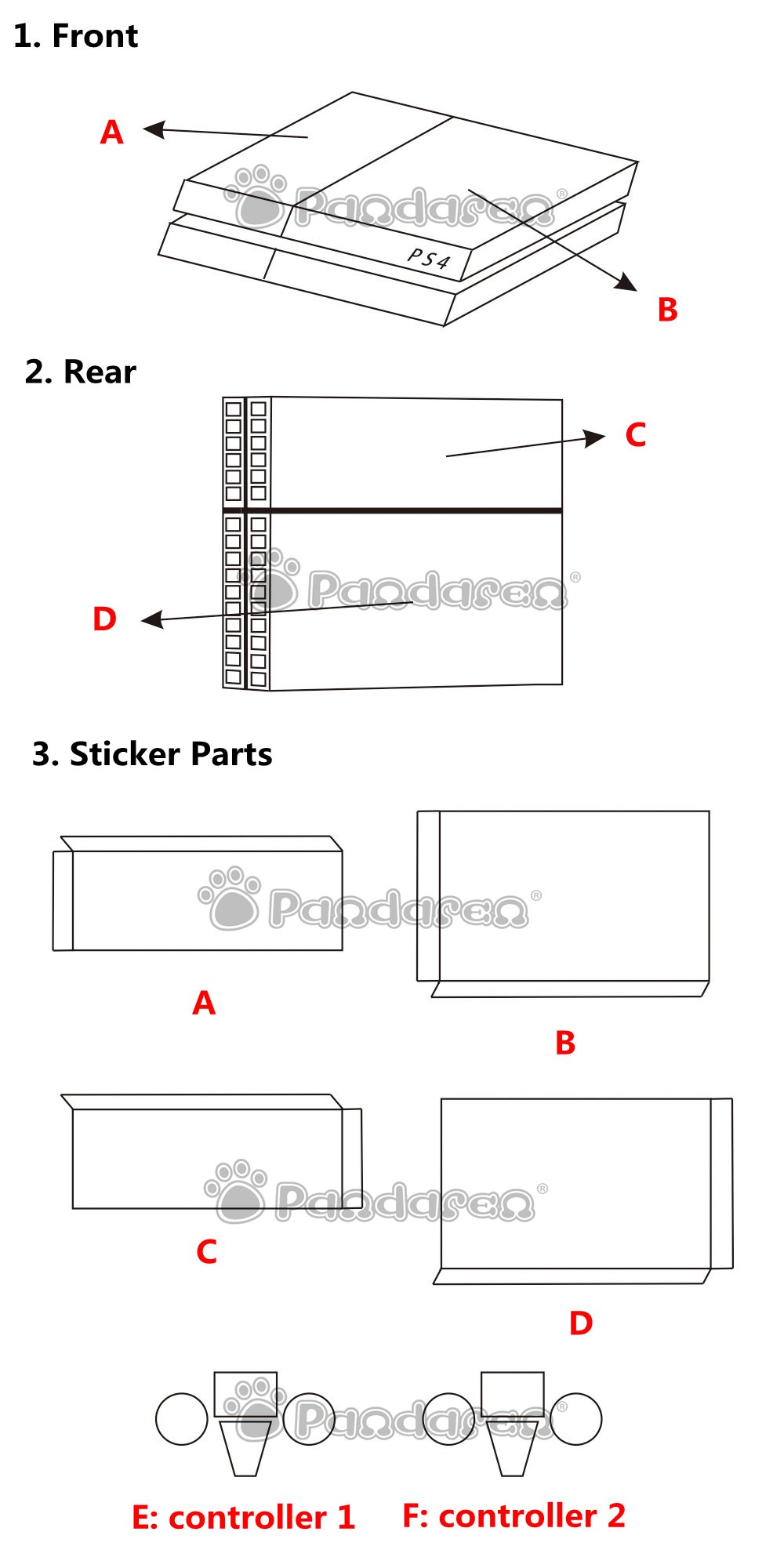 Pandaren Ps4 Console Full Skin Sticker Faceplates