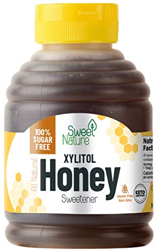 Sweet Nature Birch Xylitol Sugar Free Honey - Non GMO - Kosher - Made in the U.S.A. - Keto Friendly (14 oz)