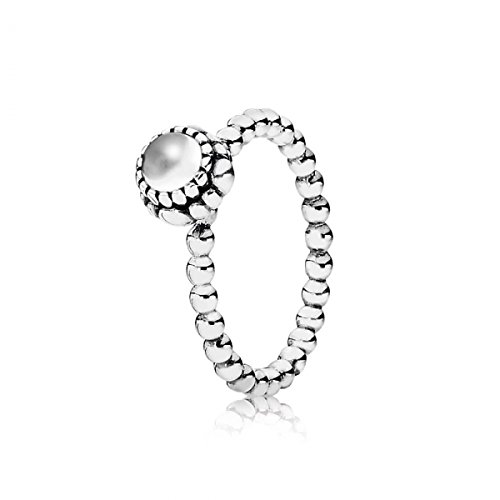 Pandora Birthday Blooms Ring, April, Rock Crystal 190854BK-60