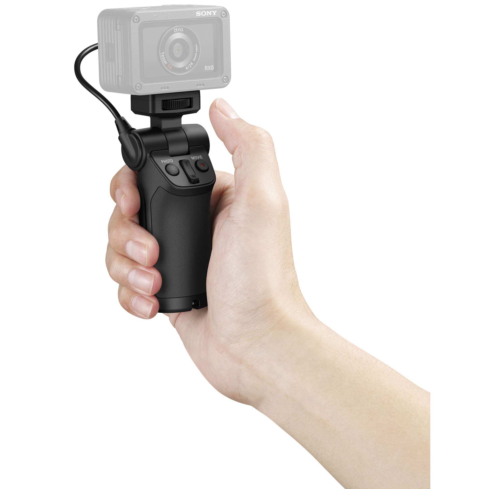 Sony VCT-SGR1 Shooting Grip Camera Tripod for One Handed Vlogging Video Shoots Adjustable Angles Creative and Stable Selfie Bundle w/Lexar 64GB Card + GBX Battery and Charger Compatible with NP-BX1
