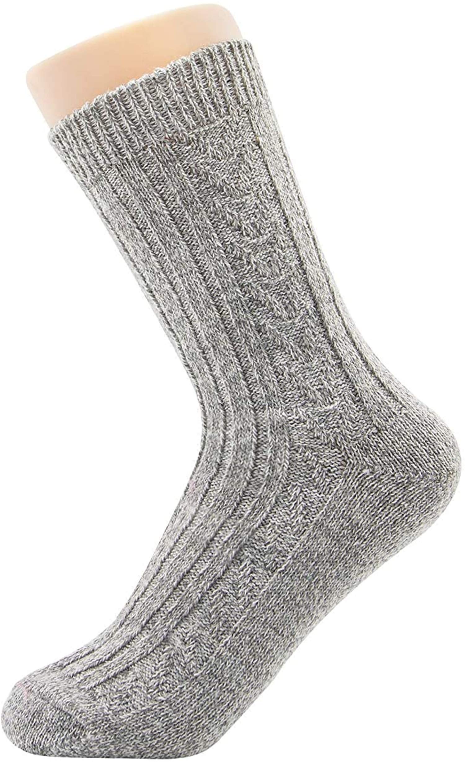 Women Socks Winter Warm Thick Soft Wool Socks Christmas Gifts Cozy Crew Vintage Socks Boot Socks Athletic Hiking socks 4 Pairs Geometric Stripe One Size