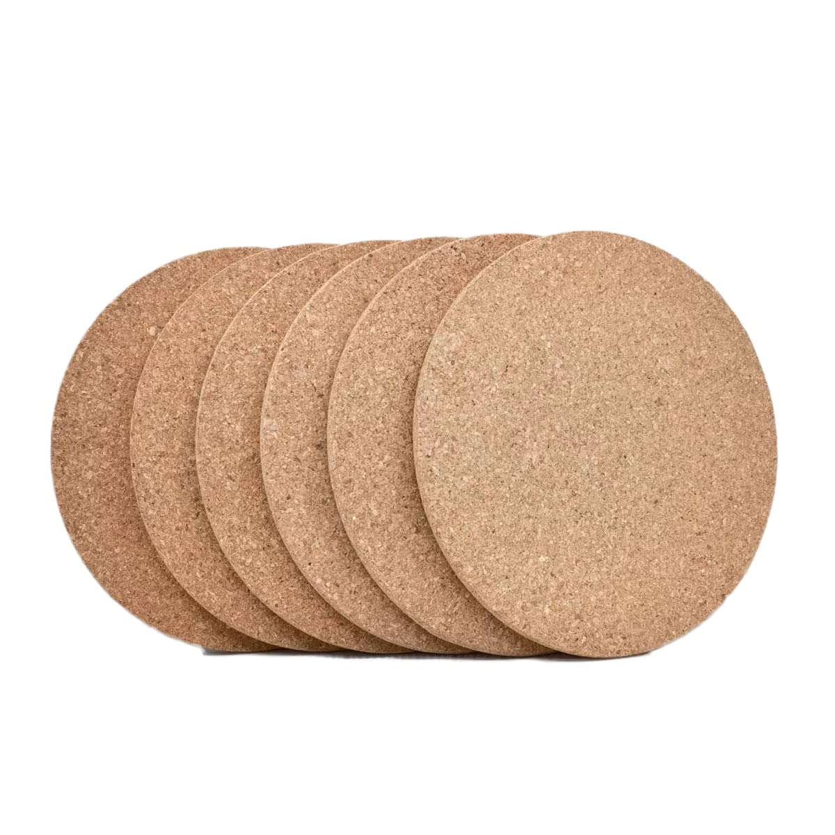 YF-ANEN 7 Inch Cork Tripod, Thermal Pad, Round Cork Board for Kitchen, Dining Table, Pots and Pans, Plants, Craft Tea Insulation Pads (Set of 6)