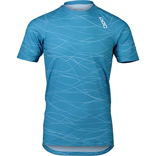 POC Mtb Pure T-Shirt - Men's Lines Basalt Blue, M