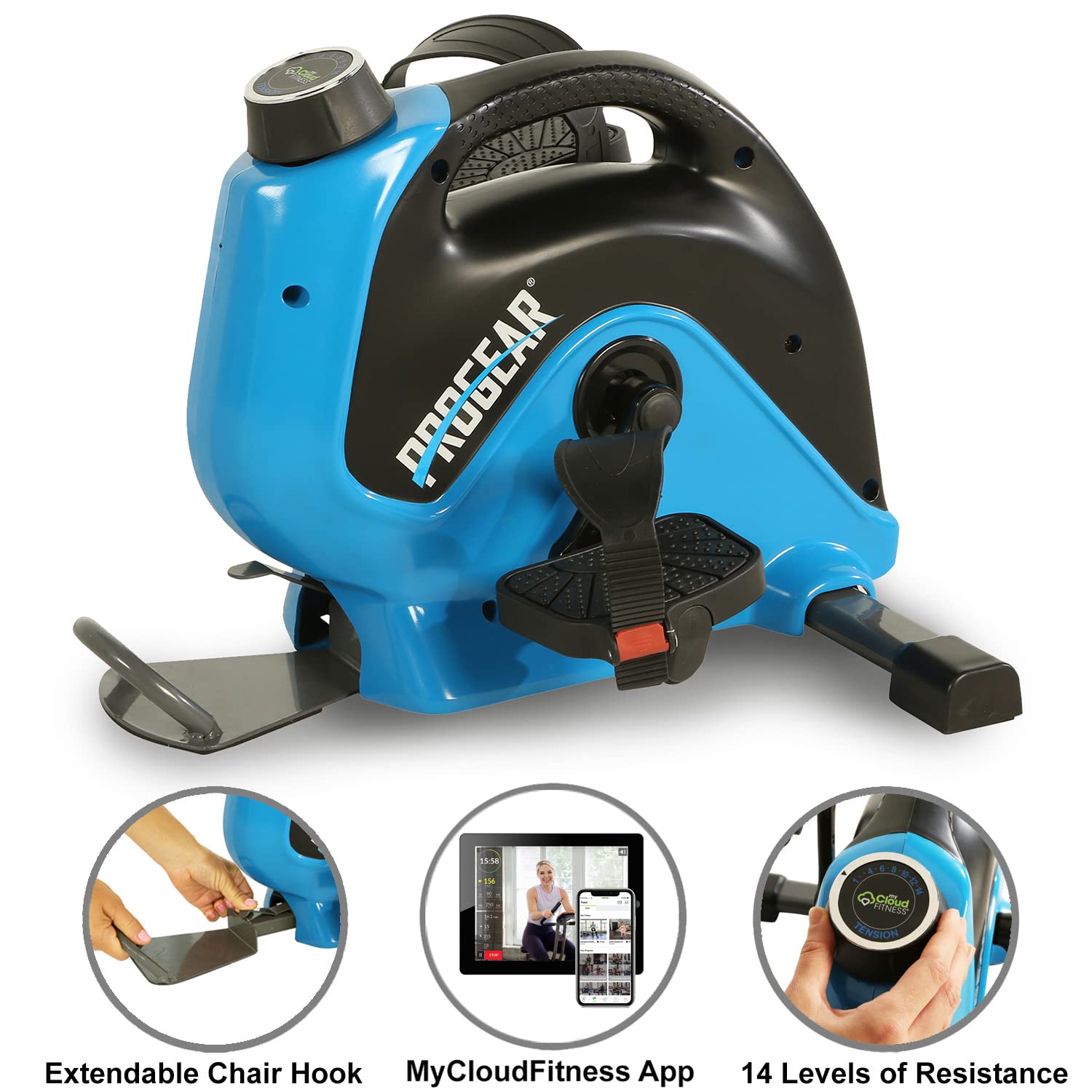 ProGear 1000 High Performance Under Desk Exercise Bike with Bluetooth Smart Cloud Fitness and Free APP