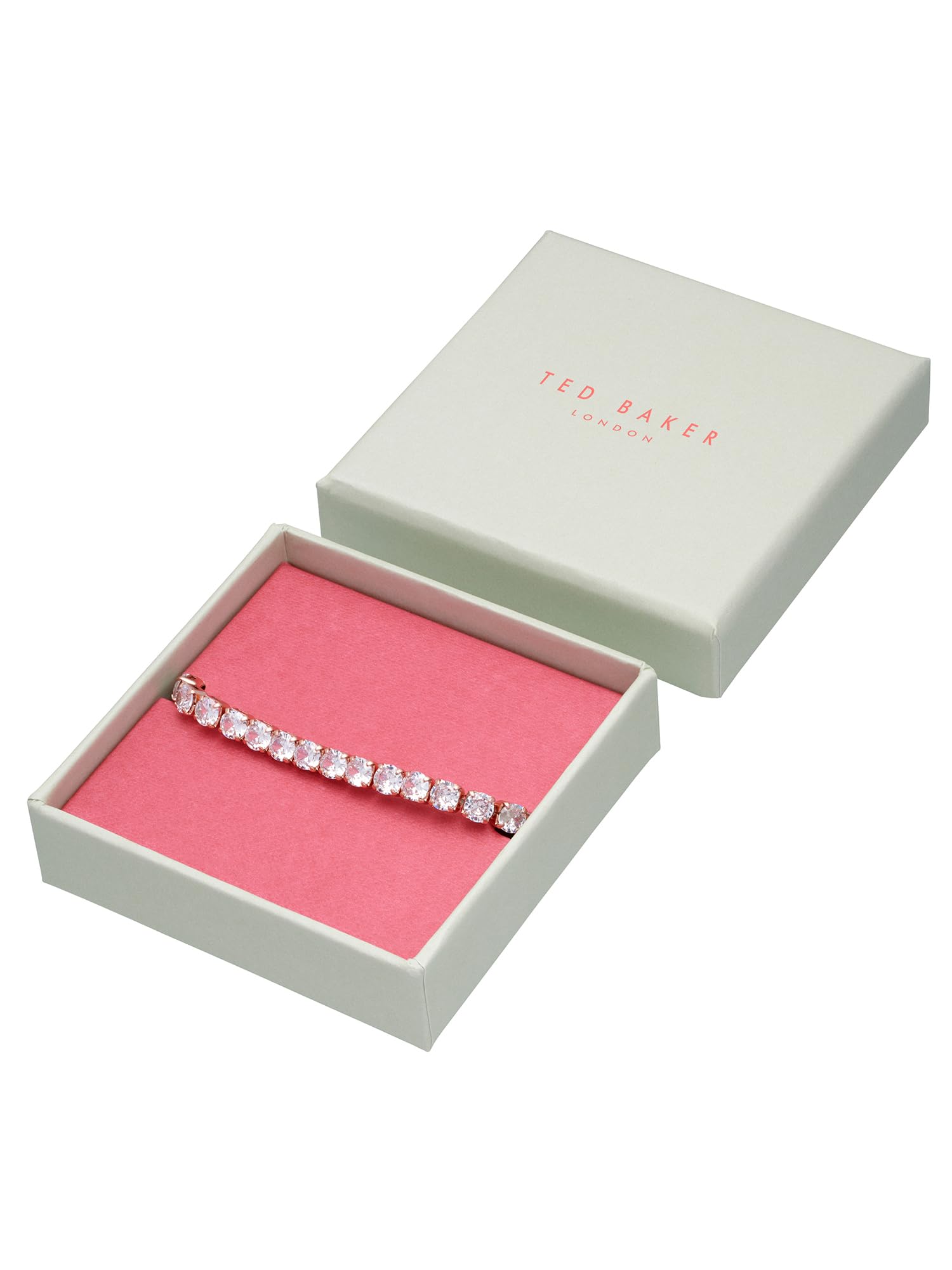Ted Baker London Melrah Icon Crystal Slider Adjustable Tennis Bracelet for Women (Rose Gold Tone)