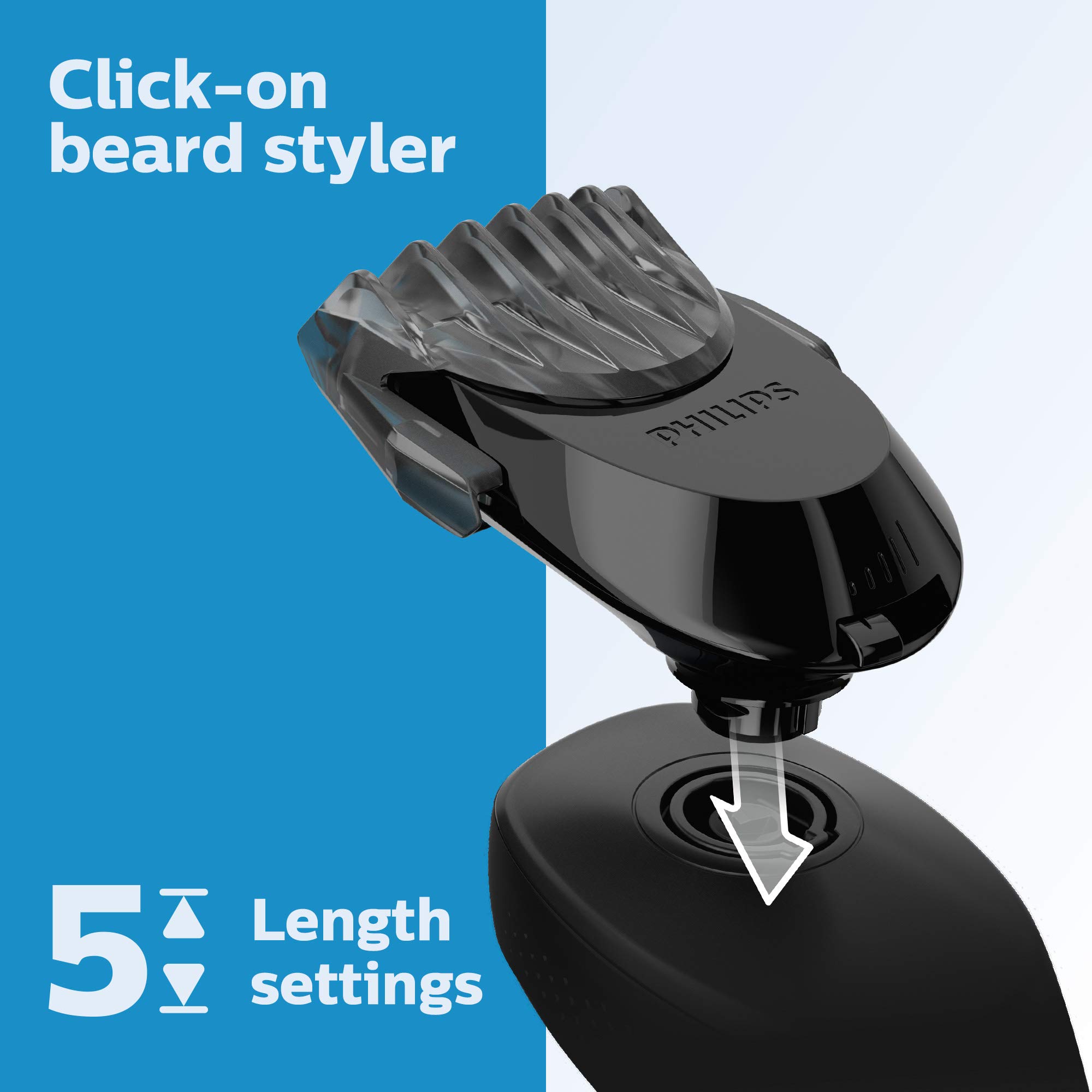Philips Norelco Shaver 6900, S6810/82, Series 6000, Black