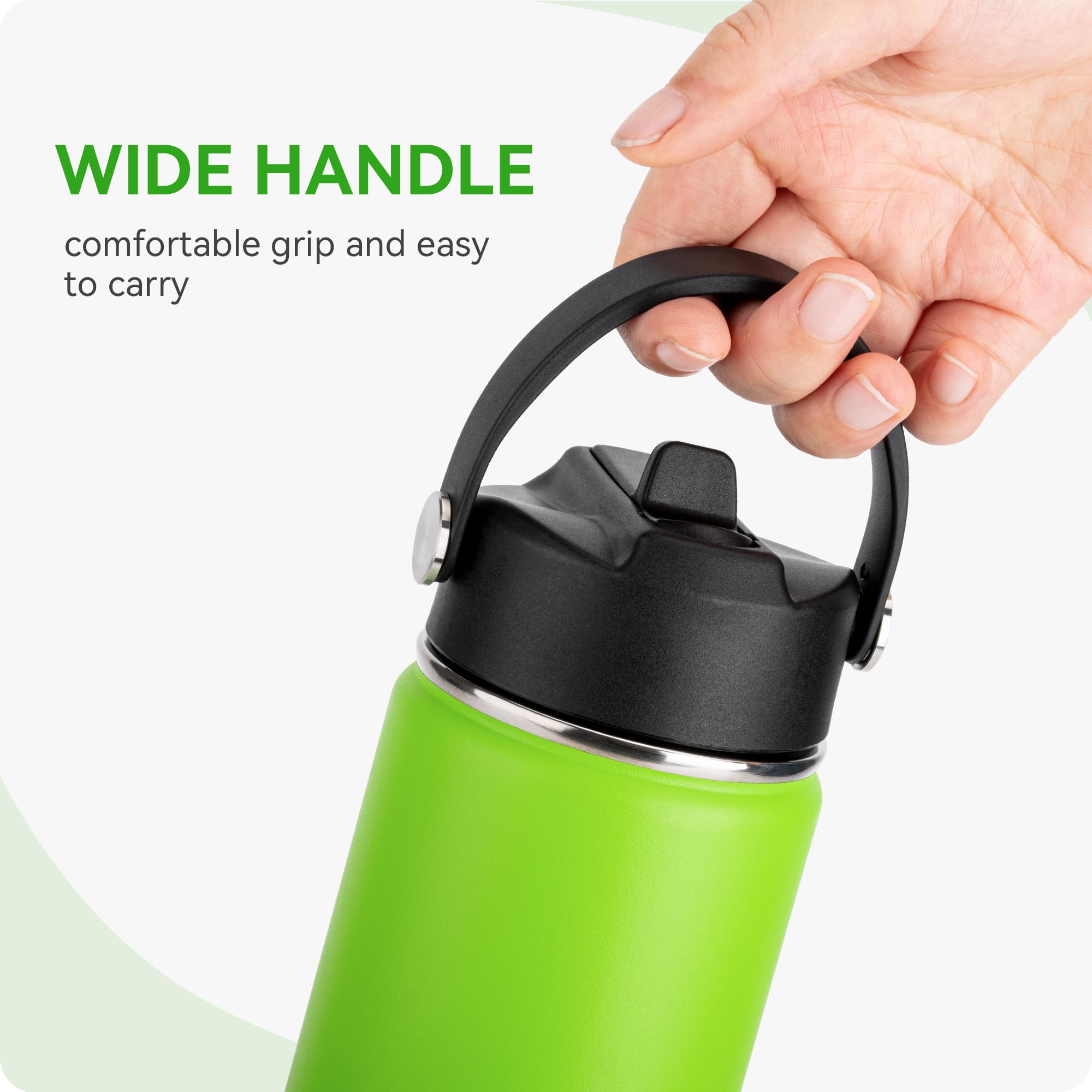 Prurex Straw Lid for Hydro Flask 12 16 18 20 32 64 oz Wide Mouth Bottle, Replacement Lid with Straw for Hydroflask,Thermoflas,Iron Flask,Takeya,simple modern