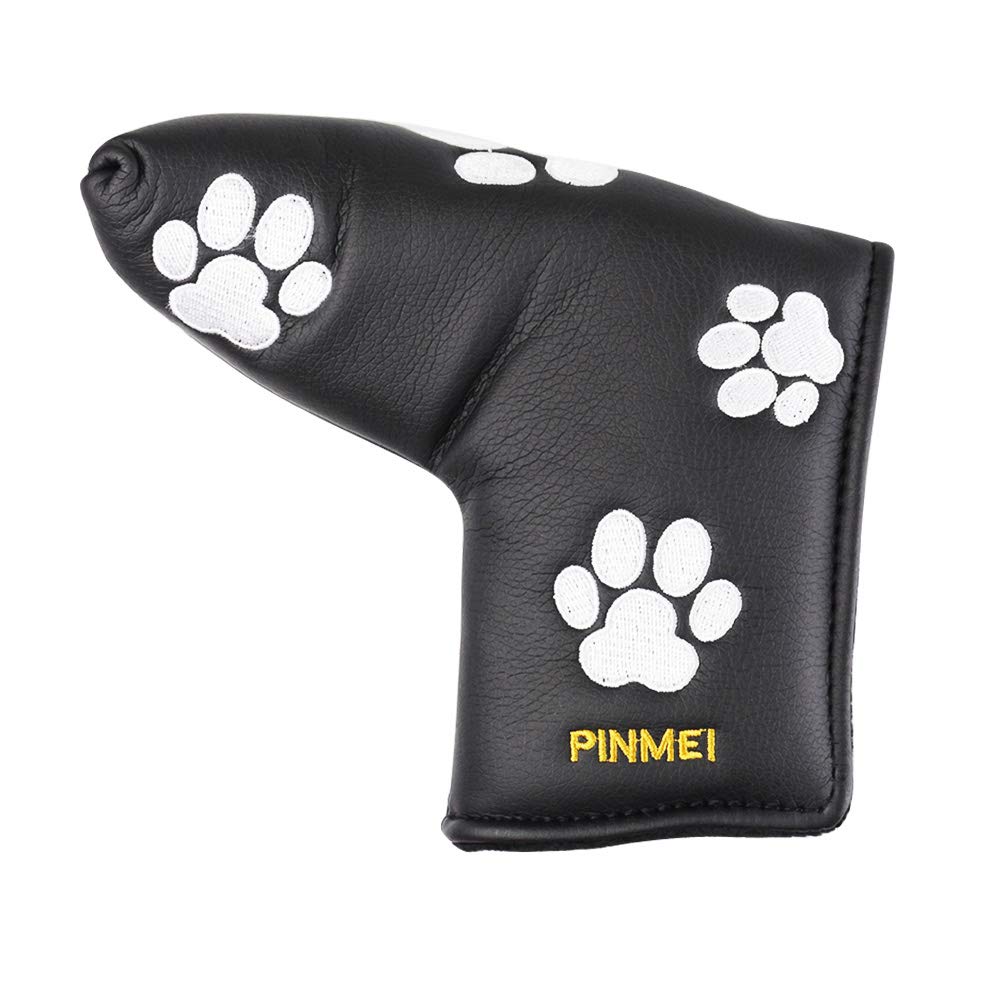 PINMEI Golf Blade Putter Head Cover Digital Printing Synthetic Leather Closure Suitable for Scotty Cameron Odyssey Blade Taylormade Ping(gun)
