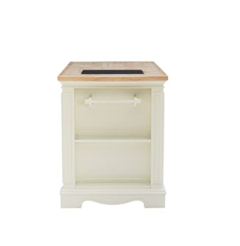 Powell White Kitchen Island, Multicolor