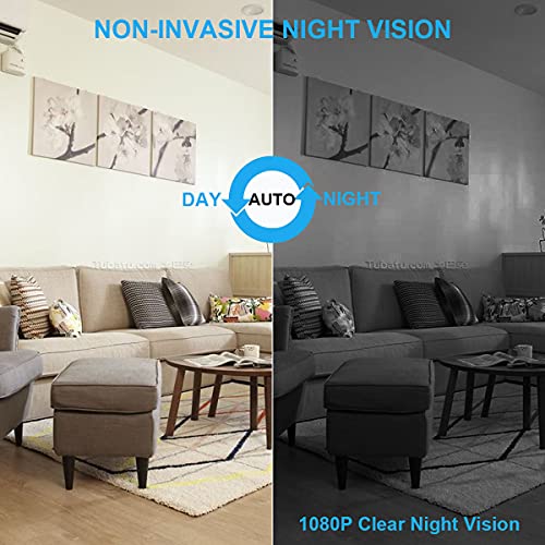 Spy Camera WiFi Hidden Camera Alarm Clock, 4K Wireless Spy Nanny Cam for Home Indoor Security, Remotely Access Camera and Real-time Monitoring with Night Vision & Motion Detection Alert