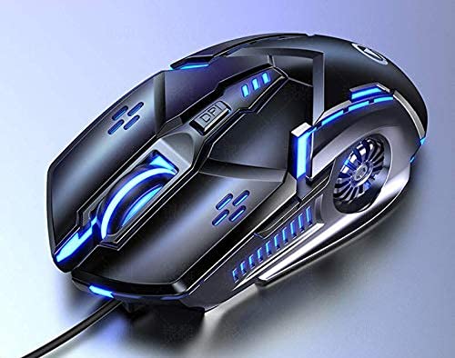 Smaige Gaming Mouse Wired,6 Buttons, 4 Adjustable DPI Up to 3200 DPI, 7 Circular & Breathing LED Light, Multifunction Wired Mouse Used for Games and Office (Black)