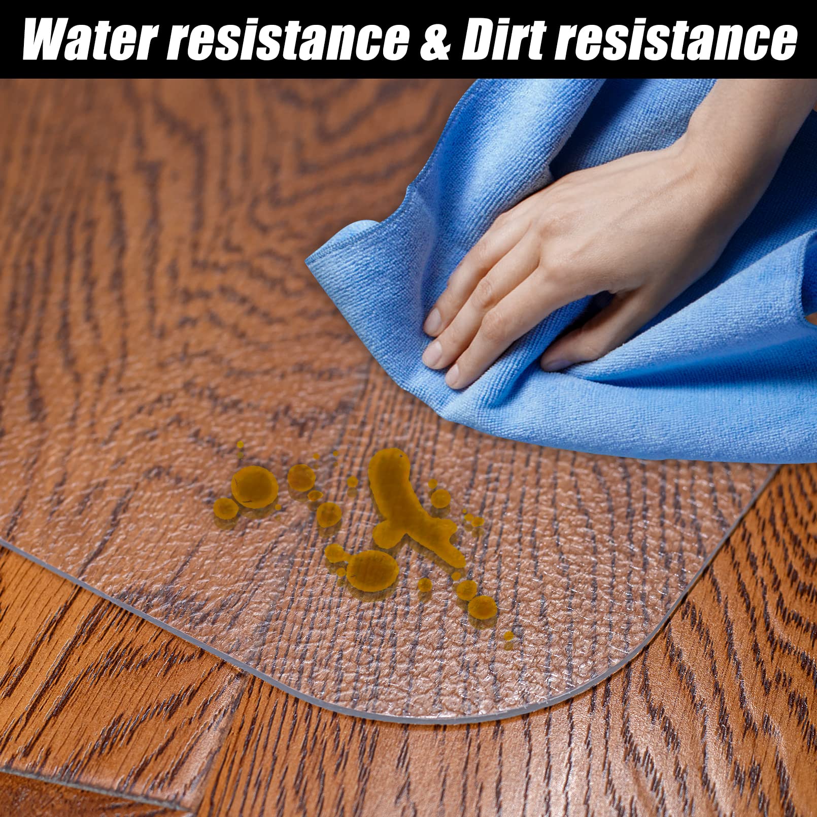 Sycoodeal 1/12 Inch Extra Thick Transparent Clear Office Chair Mat Heavy Duty Floor Protector Chair Mats for Rolling Chairs 48" x 36"