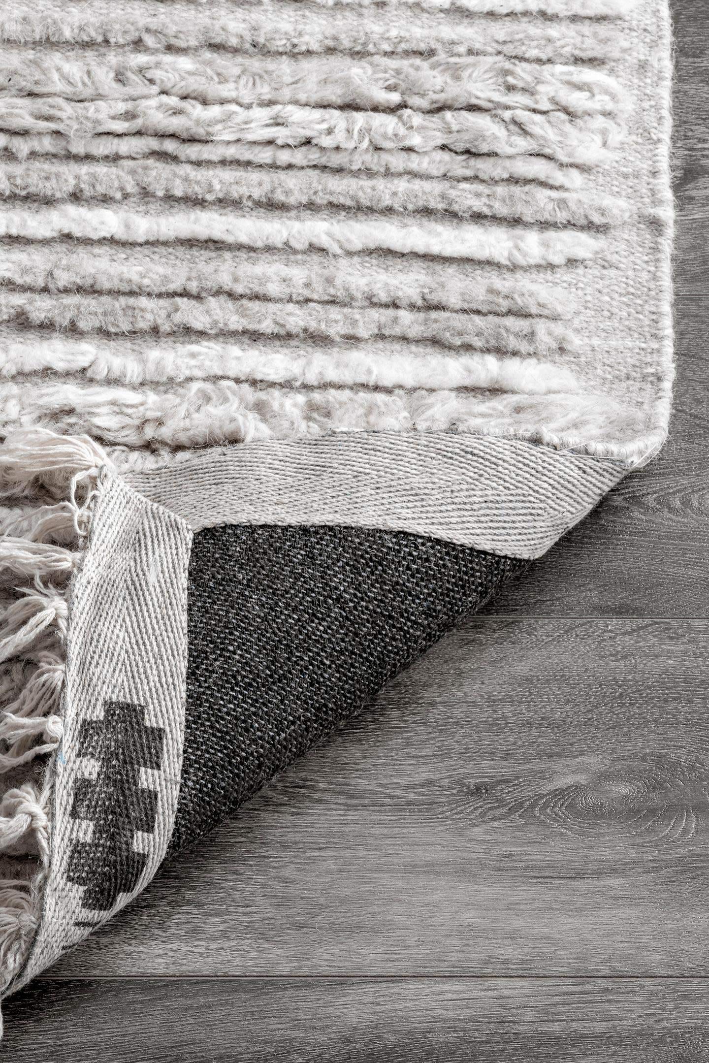 nuLOOM Jolene Shaggy Striated Area Rug, 8x10, Grey