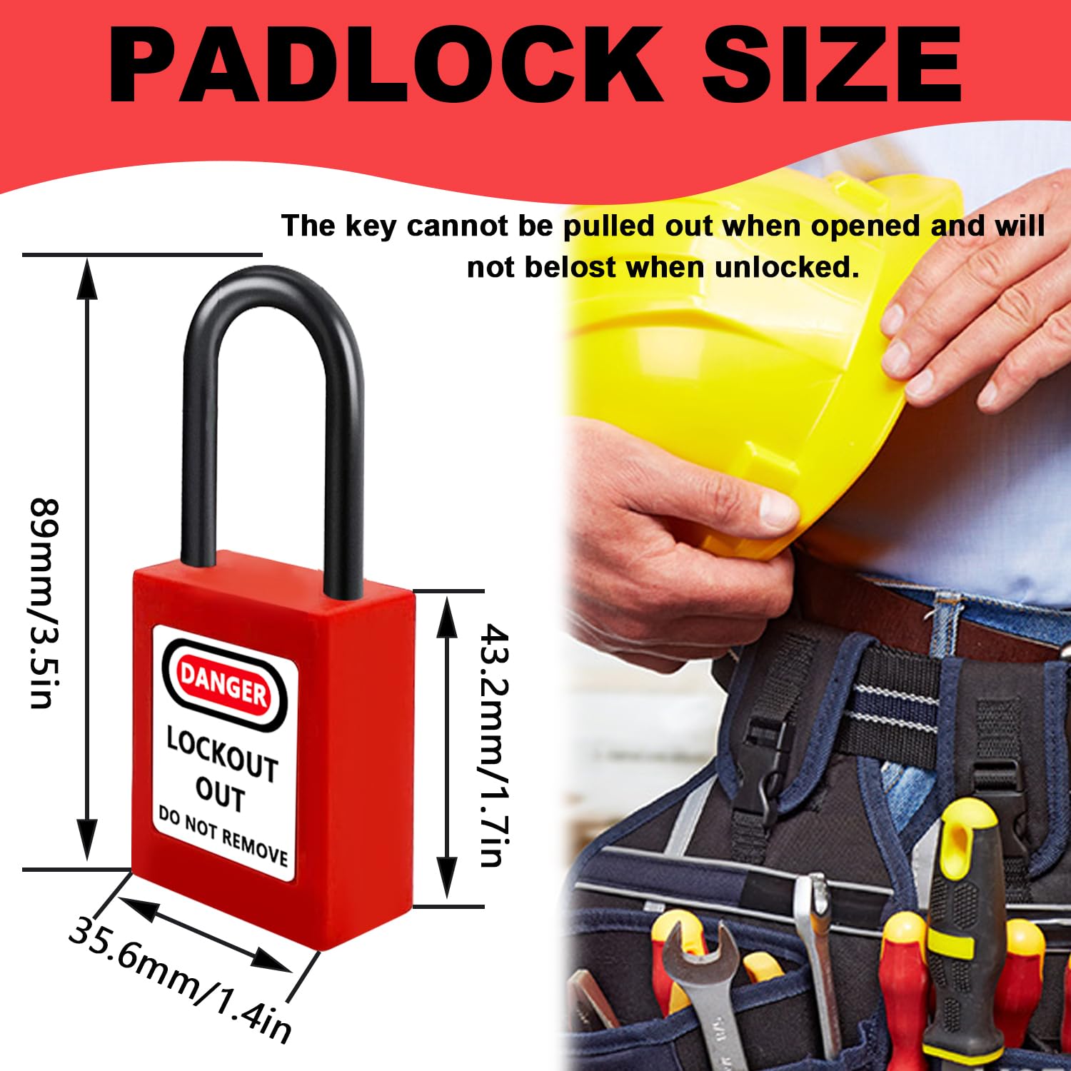 smseace 1Set Gate Valve Lockout with Safety Padlock Suited for 1 to2-1/2 Valve Handles Water Valve Lockout Device Gas Valve Lockout Hose Bib Lock for Outdoor Faucet Knob,Water Spigot,Hose Lock