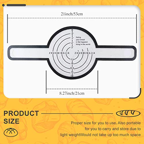 ZHUOMINGJIA Non-Stick Baking MatSuit(2 Piece Silicone Baking Mat For Dutch Oven Bread +2 Piece Oil Brush)8.3in,Reusable- Easy To Clean - Eco-Friendly Alternative For Parchment Paper