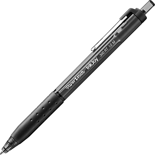 Paper Mate InkJoy 300RT Retractable Ballpoint Pens, Medium Point, Black, Box of 12