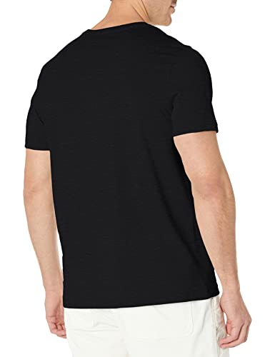 Nautica Men's Short Sleeve Crew Neck T-Shirt, True Black Solid, X-Large