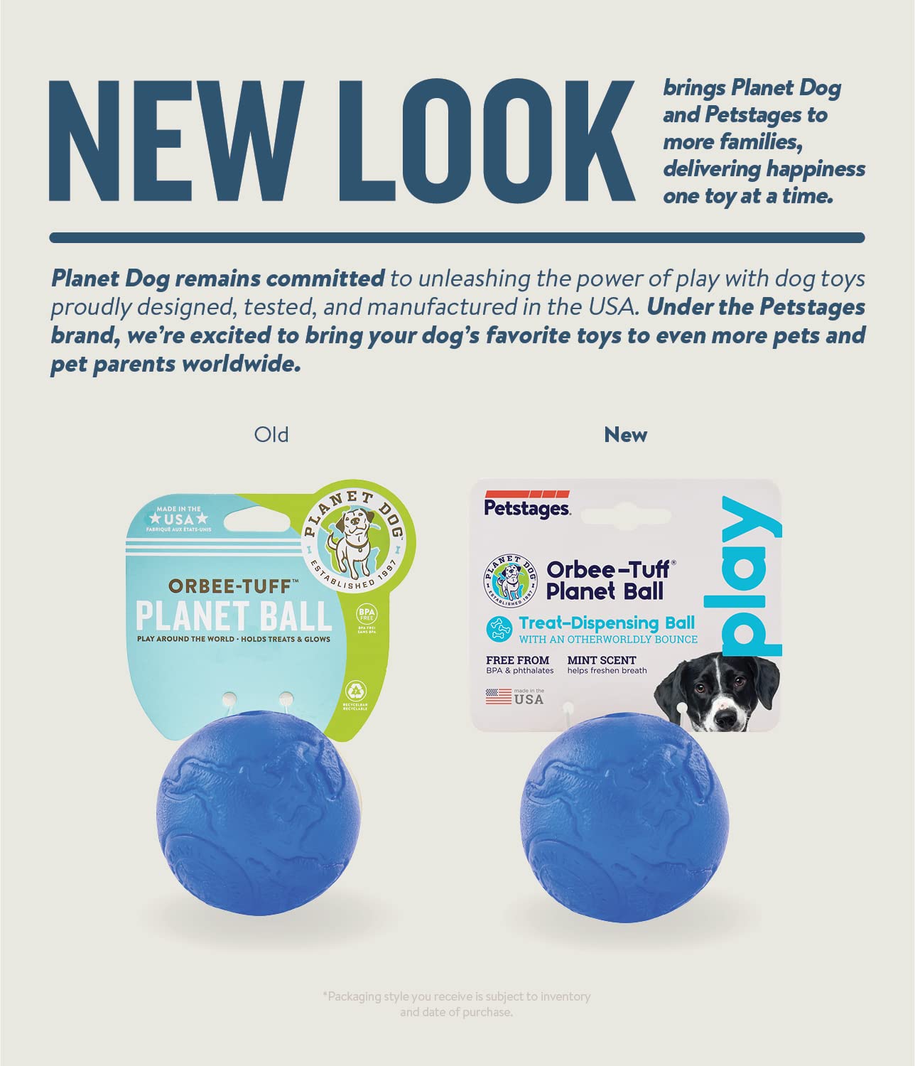 Planet Dog Orbee-Tuff Planet Ball Royal Blue Treat-Dispensing Dog Toy, Medium