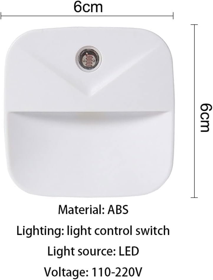 Nightlight,Light Control Sensor, Automatic Lighting at Night, White Light/Warm Light, Suitable for Babies, Children, Children's Rooms, Corridors (1 Pack)