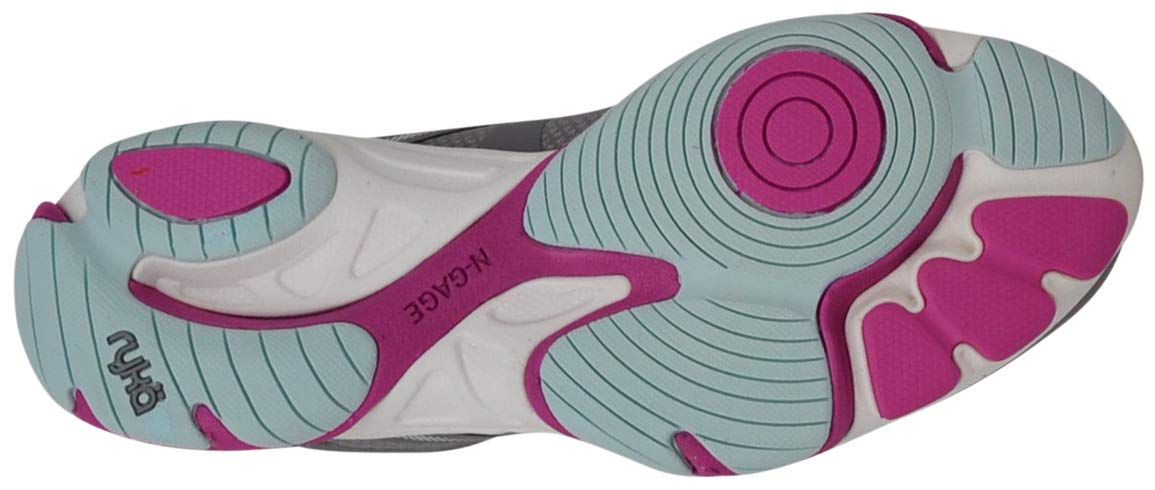 Ryka Women's Influence Frost Grey/Rose/Pale Aqua Training Shoe 6 W US