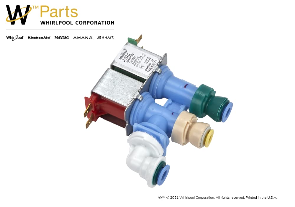 Whirlpool WPW10341329 Genuine OEM French Door Refrigerator Water Inlet Valve Replacement Part - Replaces W10341329
